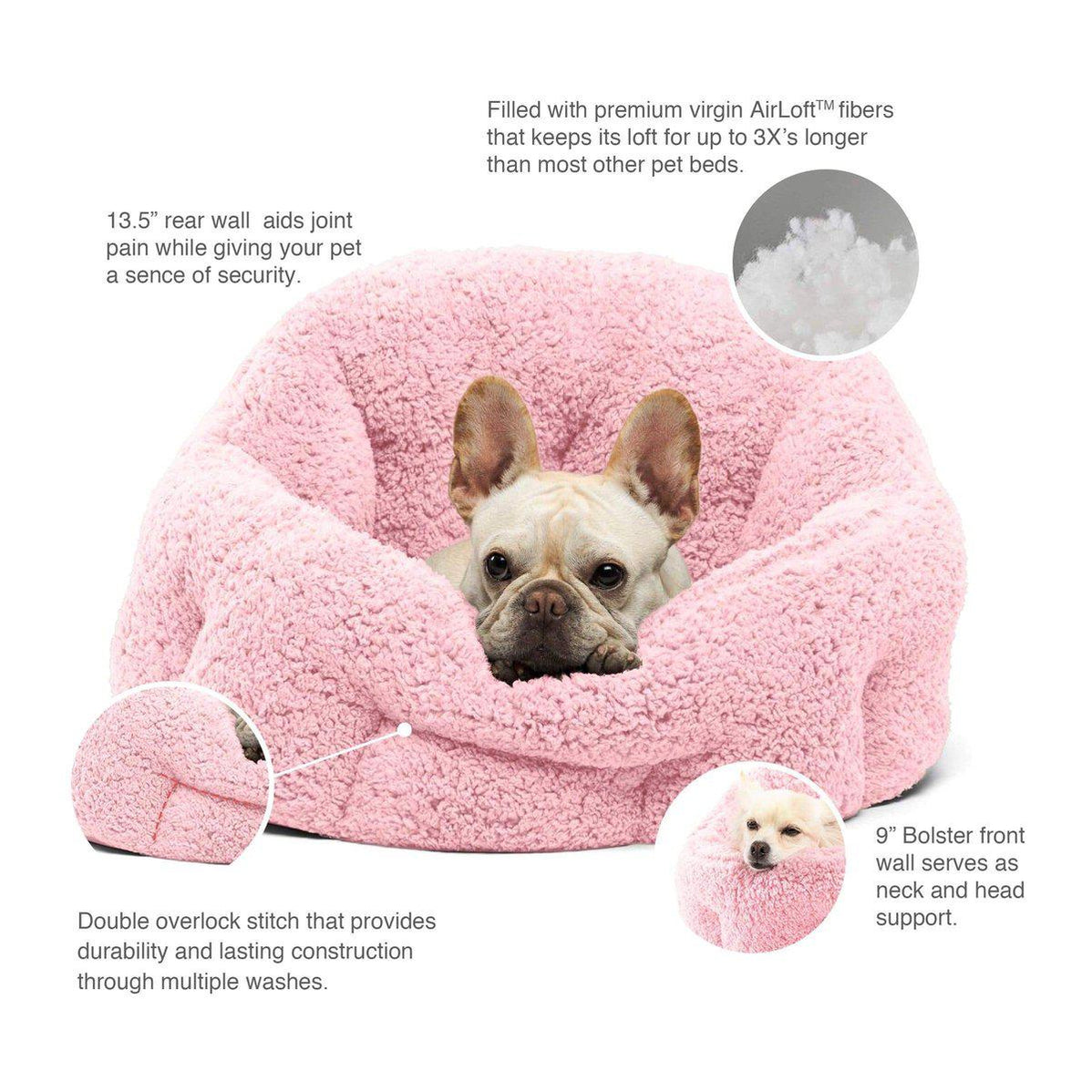 Deep Dish Sherpa Cuddler Dog Bed - Jumbo | Best Friends by Sheri